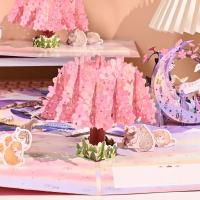 China 3d Pop Up Greeting Cards With Laser-cut Cosmic Crescent Moon And Whale Motifs for sale