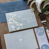 China Embossed Botanical Greeting Cards With Matching Envelopes And Sticker Seals for sale