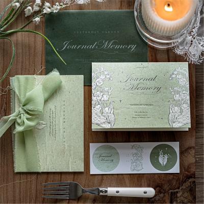 China Embossed Botanical Greeting Cards With Matching Envelopes And Sticker Seals for sale