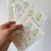 China Plantable Seed Paper Cards With Biodegradable Eco-Friendly Material For Invitations for sale