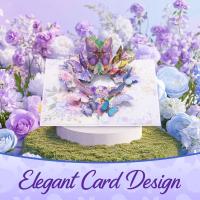 China 3D Butterfly Pop Up Greeting Cards With Floral Wreath Design for sale