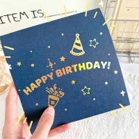 China 3D Birthday Cake Pop Up Greeting Card With DIY Glitter Numbers for sale