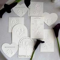 China Embossed Rose Greeting Cards With Foil Stamping For Romantic Gifting And Events for sale