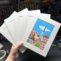 China A4 Bevel Cut Paper Picture Mats And Art Mount Boards For Sketch Framing for sale