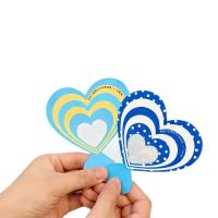 China Custom OEM Diffraction Heart Card Printing Interactive Rainbow Light Effect Cards for sale