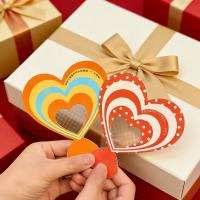 China Custom OEM Diffraction Heart Card Printing Interactive Rainbow Light Effect Cards for sale