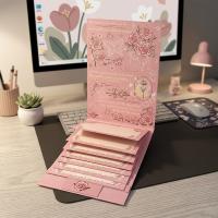 China Custom OEM Concertina Folding Greeting Card Printing Multi-Panel Fold-Out Cards for sale