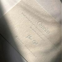 China Textured Paper Thank You Cards With Letterpress Debossing For Brand Packaging for sale