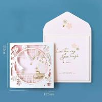 China 3D Hollow Laser Cut Greeting Cards With Envelopes For Holiday Gifts for sale
