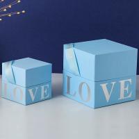 China Rigid Gift Boxes With Ribbon Handle For Luxury Romantic Packaging for sale