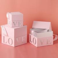 China Rigid Gift Boxes With Ribbon Handle For Luxury Romantic Packaging for sale