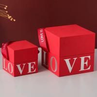 China Rigid Gift Boxes With Ribbon Handle For Luxury Romantic Packaging for sale