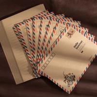 China Airmail Envelopes Vintage Kraft Paper Stationery Set For Writing Letters for sale