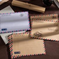 China Airmail Envelopes Vintage Kraft Paper Stationery Set For Writing Letters for sale