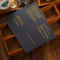 China Foil Stamped Folded Business Cards With Special Paper For Luxury Branding for sale