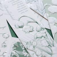 China Botanical Paper Bookmarks With Embossed Floral Relief And Storage Box Set for sale
