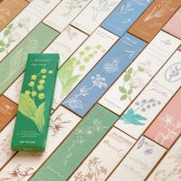 China Botanical Paper Bookmarks With Embossed Floral Relief And Storage Box Set for sale