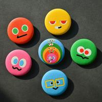 China Embossed Cotton Paper Emoji Badges With Relief For Novelty Stationery for sale