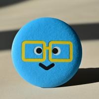 China Embossed Cotton Paper Emoji Badges With Relief For Novelty Stationery for sale