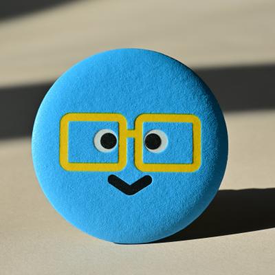 China Embossed Cotton Paper Emoji Badges With Relief For Novelty Stationery for sale
