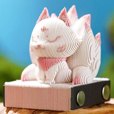 China 3D Paper Sculpture Memo Pad Block For Creative Desktop Decoration for sale