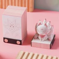 China 3D Paper Sculpture Memo Pad Block For Creative Desktop Decoration for sale