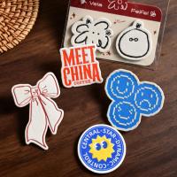 China Handmade Cotton Paper Brooches With Safety Pin Backing For Apparel Accessories for sale