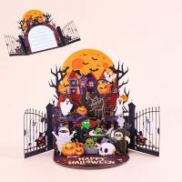 China Halloween Pop-Up Greeting Cards 3D Spooky House Party Invitations for sale