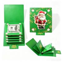 China Christmas Santa Pull-Out Folding Money Envelope Holiday Surprise Card for sale