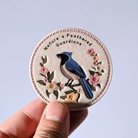China Textured Cotton Paper Refrigerator Magnet Decorative Magnetic Stationery Sticker for sale