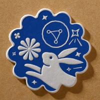 China Textured Cotton Paper Refrigerator Magnet Decorative Magnetic Stationery Sticker for sale