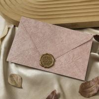 China Vintage Textured Paper Envelopes And Letter Sets With Wax Seal Stickers for sale