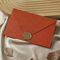 China Vintage Textured Paper Envelopes And Letter Sets With Wax Seal Stickers for sale