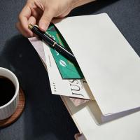 China Two-Tone PU Leather Hardcover Notebook Journal With Back Pocket for sale