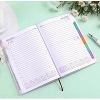 China Flexible Soft Cover Daily Planner Diary Notebook With Ribbon Bookmark for sale