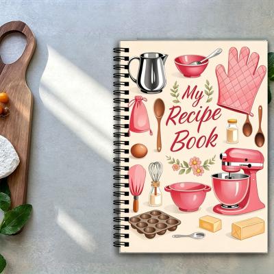 China Recipe Book And Kitchen Journal With Wire-O Binding For Baking Lovers for sale