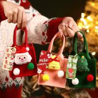 China Christmas Felt Gift Bags With Plush Holiday Ornaments For Seasonal Gifting for sale