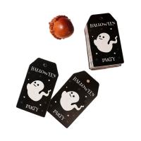 China Halloween Paper Hang Tags With Festive Pumpkin And Ghost Prints For Retail for sale