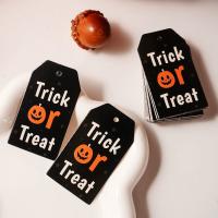 China Halloween Paper Hang Tags With Festive Pumpkin And Ghost Prints For Retail for sale