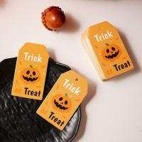 China Halloween Paper Hang Tags With Festive Pumpkin And Ghost Prints For Retail for sale