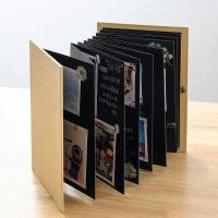 China Accordion Fold Scrapbook Photo Album With Hardcover And Elastic Cord Closure for sale