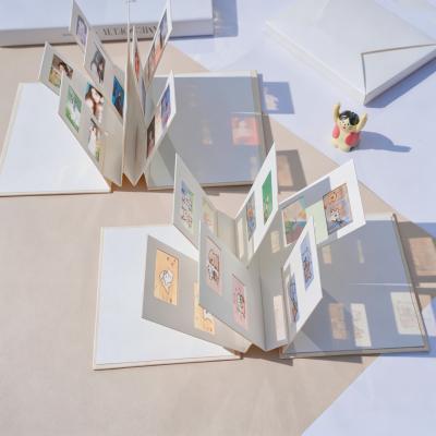 China Accordion Fold Shadow Photo Album With Window Frame Panels And 3M Adhesive for sale