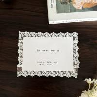China Wedding Invitation Card Sets With Elegant Lace Trim And Embossed Details for sale