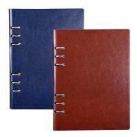 China PU Leather Loose-Leaf Ring Binder Notebook Diary With Metal Mechanism for sale