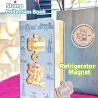 China Stamp Collection Book With Magnetic Refrigerator Magnets For Souvenirs for sale