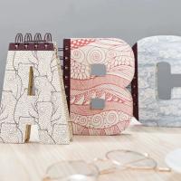 China Alphabet Shaped Die-Cut Hardcover Notebook And Notepad For Creative Stationery for sale