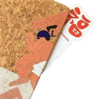 China Eco-Friendly Cork Cover Notebook With Printed Fabric Patchwork And Quotes for sale