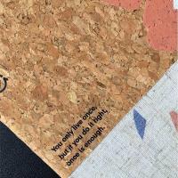 China Eco-Friendly Cork Cover Notebook With Printed Fabric Patchwork And Quotes for sale