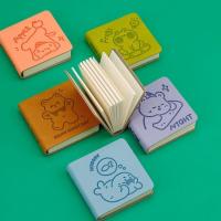 China Mini PU Leather Cartoon Hardcover Pocket Notebook And Memo Pad For Retail Stationery for sale