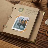 China Kraft Paper Loose Leaf Binder Notebook With Heart Hollow Window For DIY Scrapbooking for sale